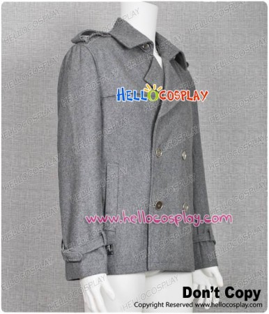 Twilight Costume Edward Cullen Grey Jacket Pea Coat