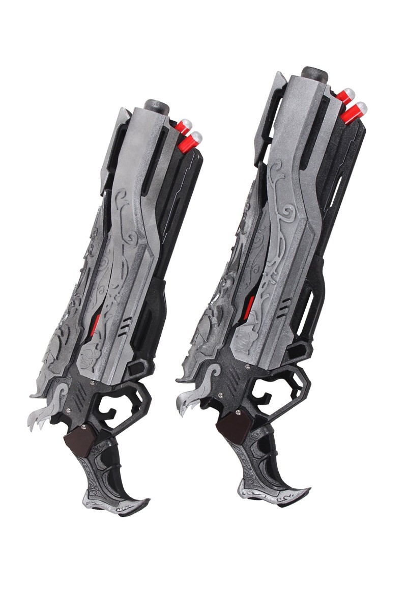 Overwatch Cosplay Reaper Gabriel Reyes Guns Weapon Prop Gray