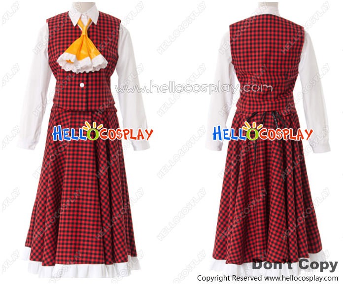 Touhou Project Cosplay Yuka Kazami Costume Lattice Dress