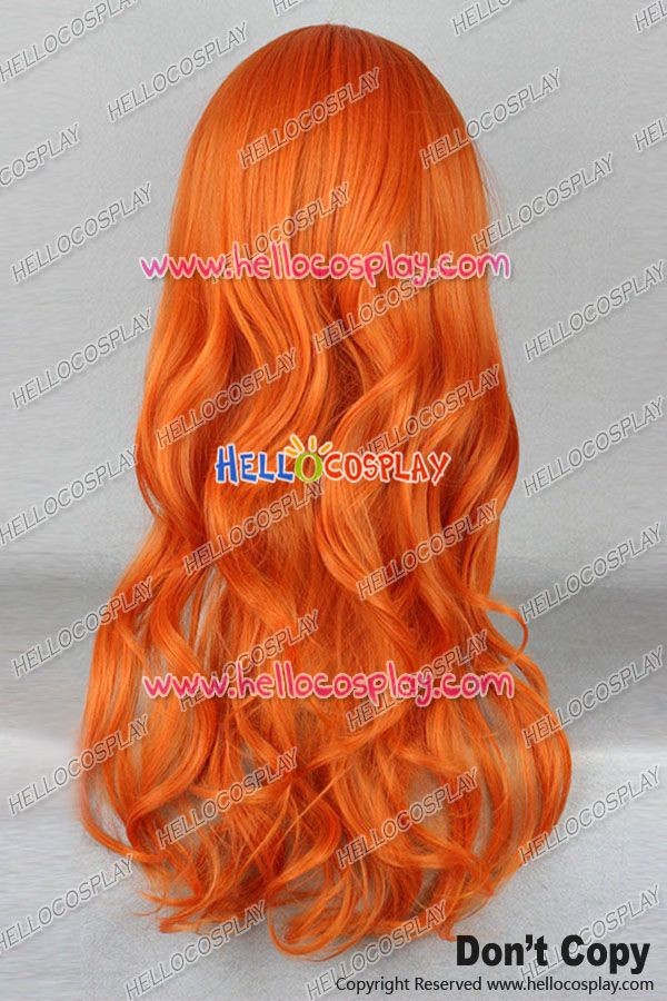 One Piece Nami After 2 Years Cosplay Wig Orange Long Curly