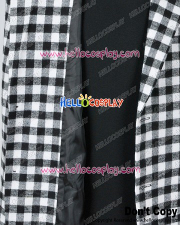 Fallout New Vegas Cosplay Benny Black White Plaid Jacket Costume