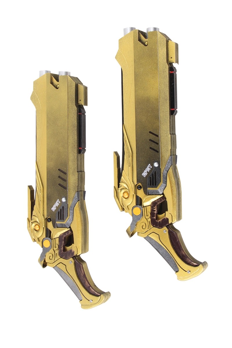 Overwatch Cosplay Reaper Gabriel Reyes Guns Weapon Prop Golden