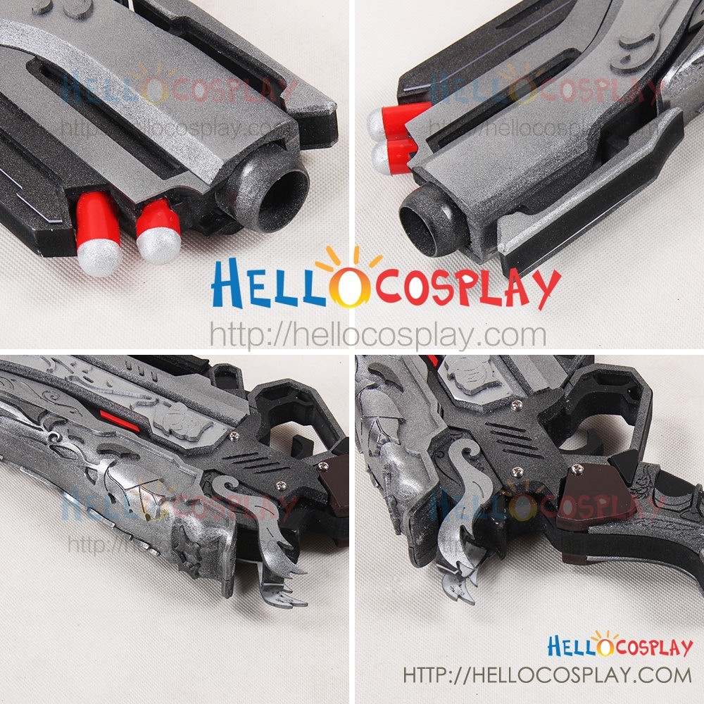 Overwatch Cosplay Reaper Gabriel Reyes Guns Weapon Prop Gray
